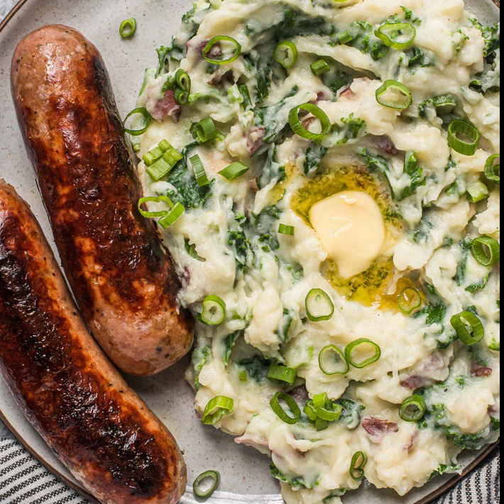 Bangers & Mash (Colcannon) - Girl Friday Cooking Co.